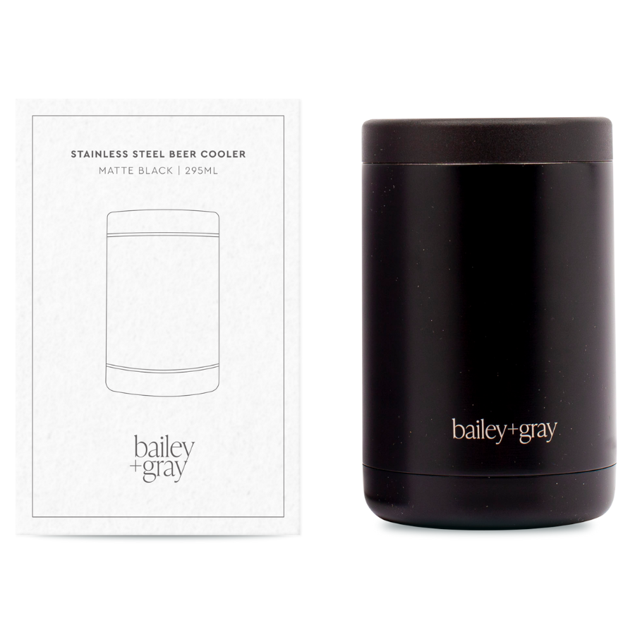 Bailey + Gray Stainless Steel Beer Cooler in Black – Giftbox Boutique
