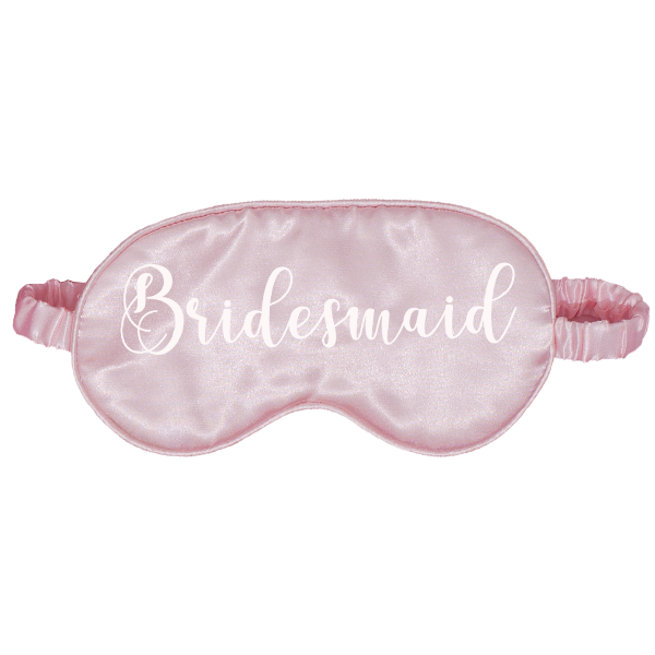 VEYA Luxury Satin "Bridesmaid" Eye Mask Blush Pink – Giftbox Boutique