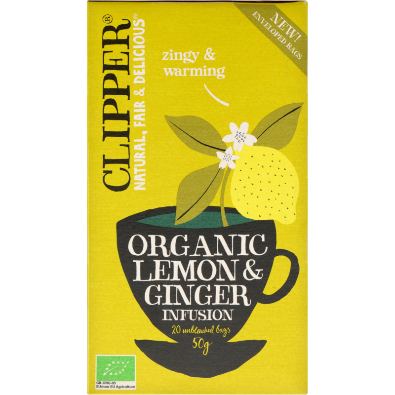 Clipper Lemon & Ginger Tea 40g (20 tea bags) – Giftbox Boutique