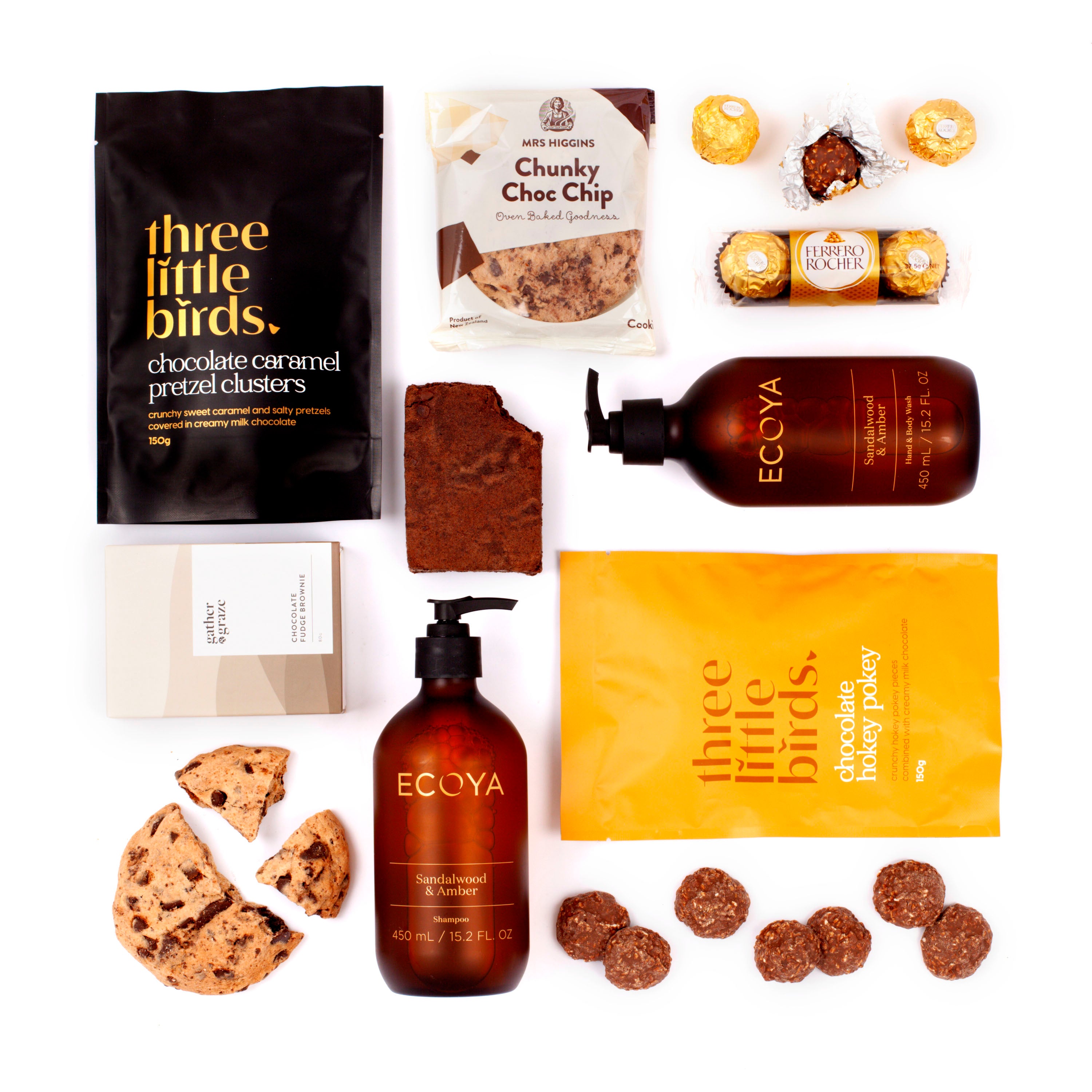 Nourish and Nibbles, ECOYA & Chocolate Pamper Pack Box | Giftbox Boutique