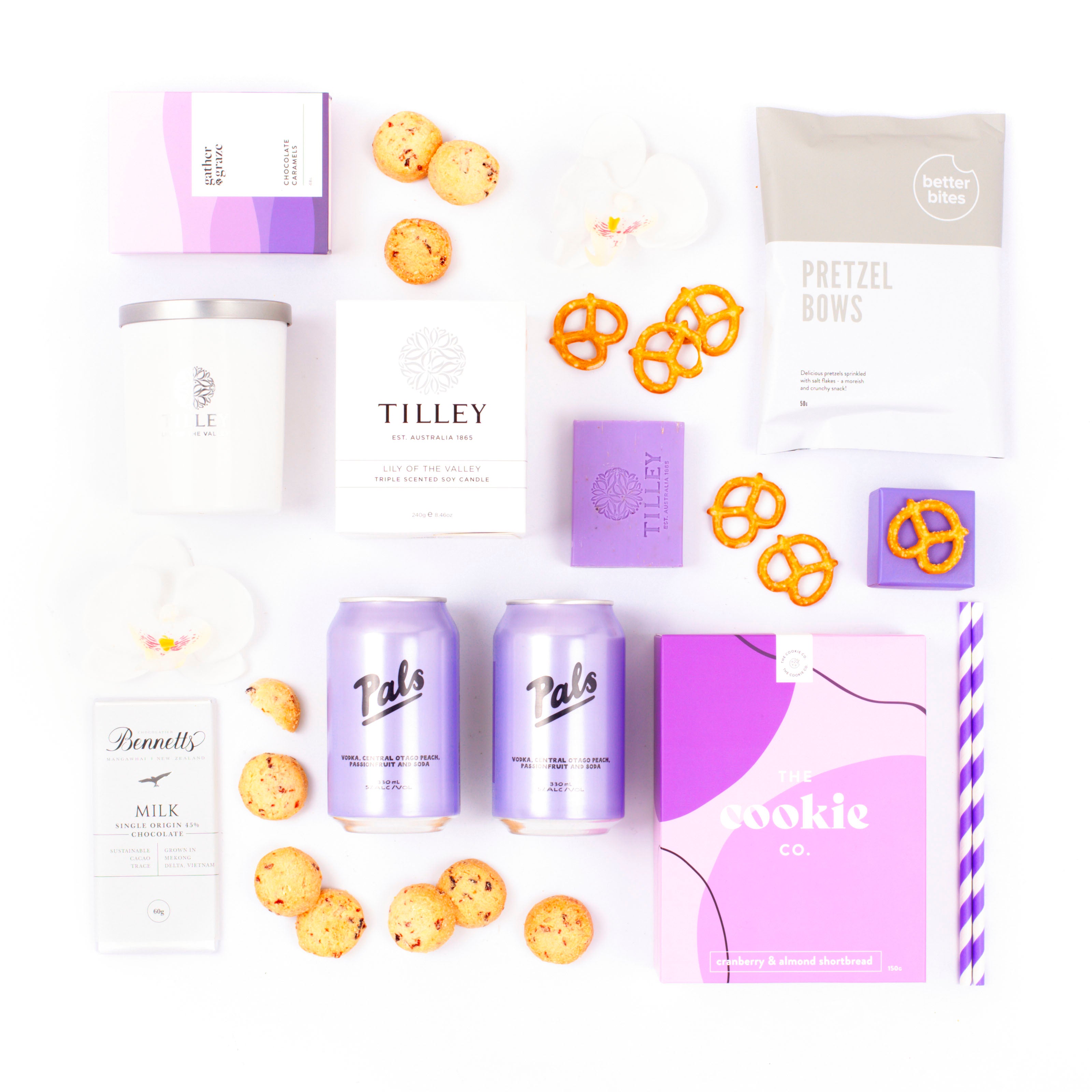 Perfect Pals, Purple Pals & Candle Hamper | Giftbox Boutique