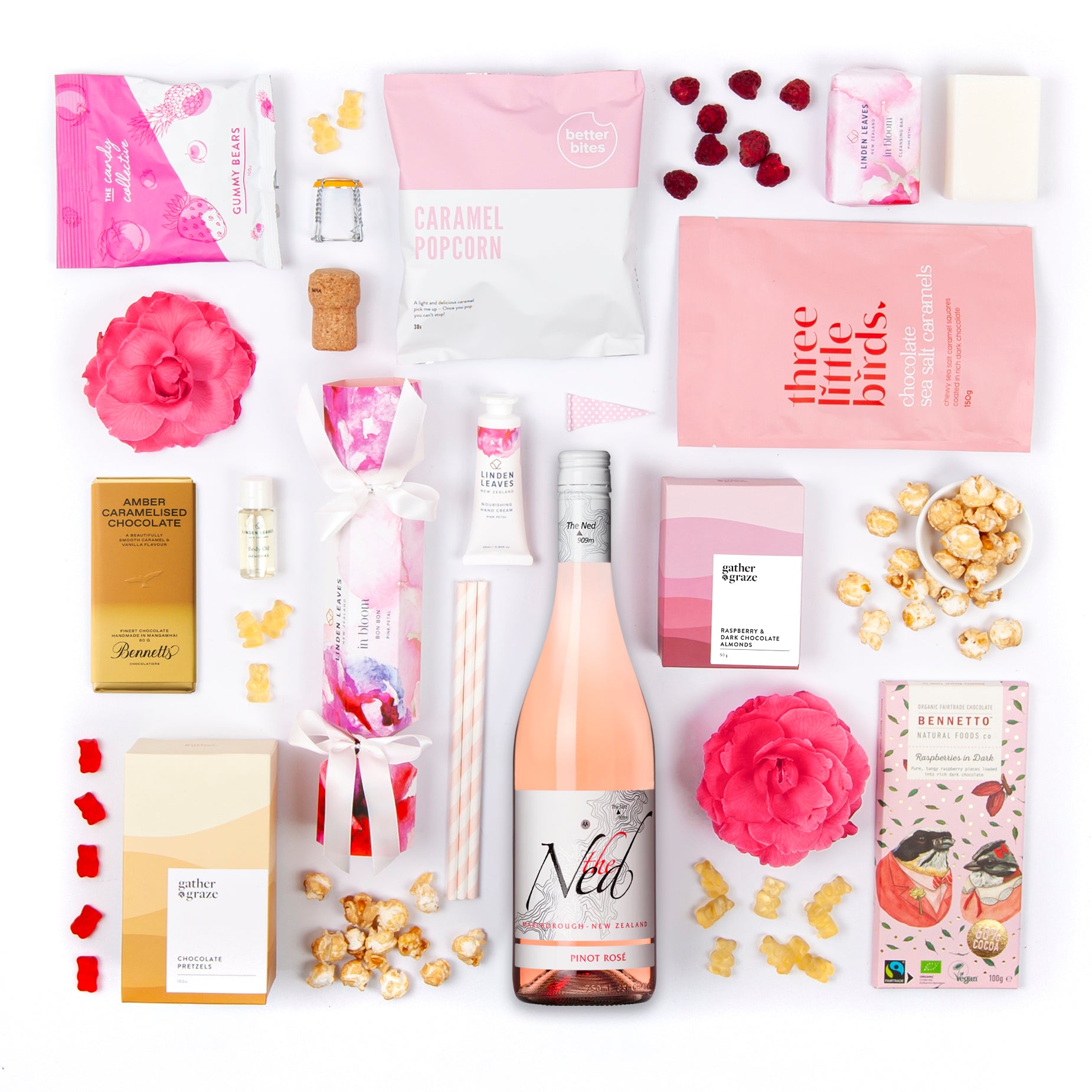 Pink Perfection, The Ned Rosé & Linden Leaves Gift Box | Giftbox Boutique