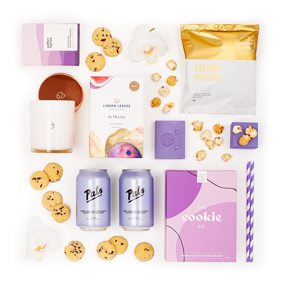 Perfect Pals, Purple Pals & Candle Hamper | Giftbox Boutique