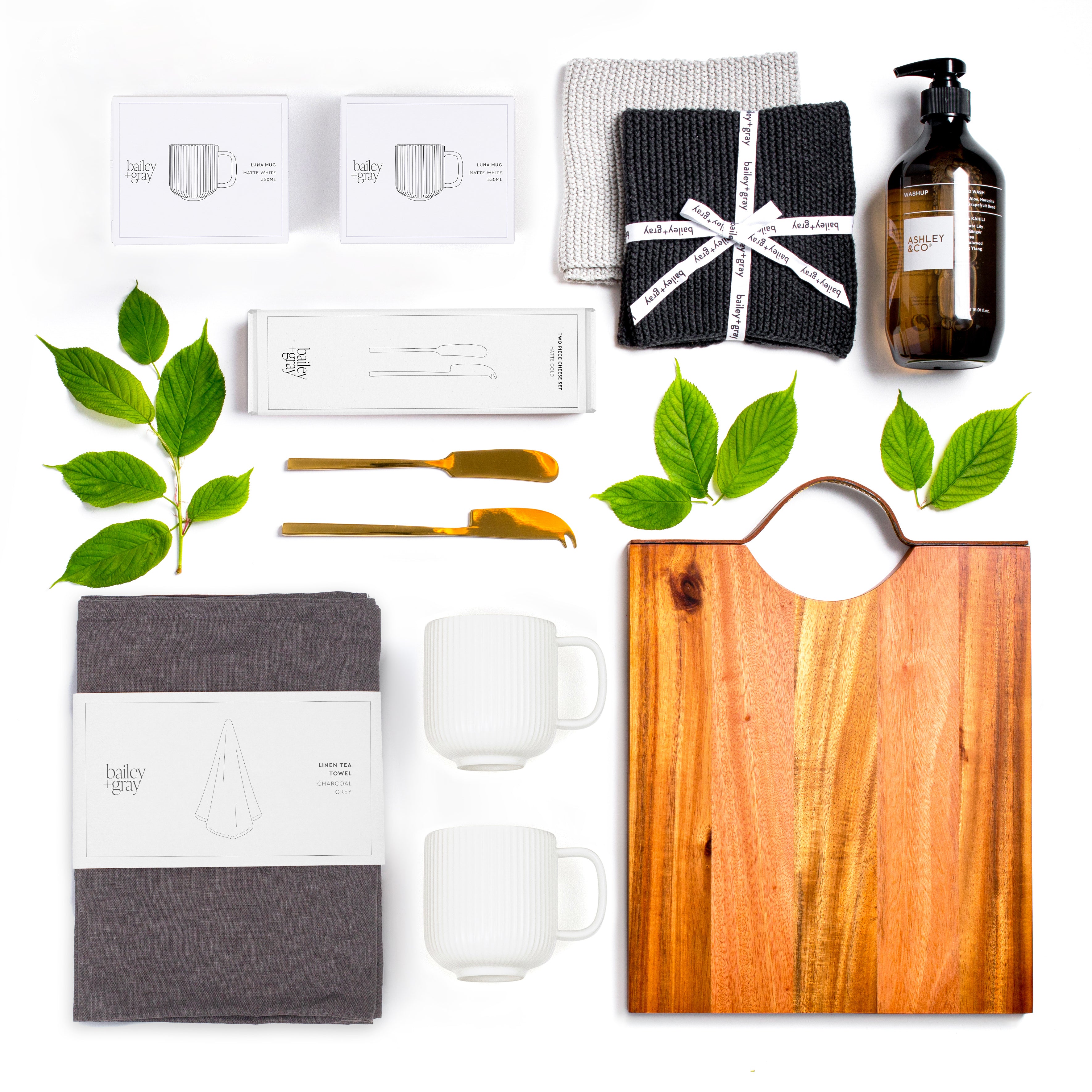 Quintessential Goodies, Mugs & Serving Board Gift Set | Giftbox Boutique