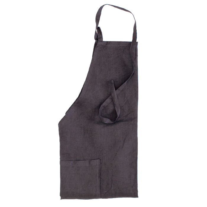Bailey + Gray 100% Stonewashed Linen Apron Charcoal Grey – Giftbox Boutique